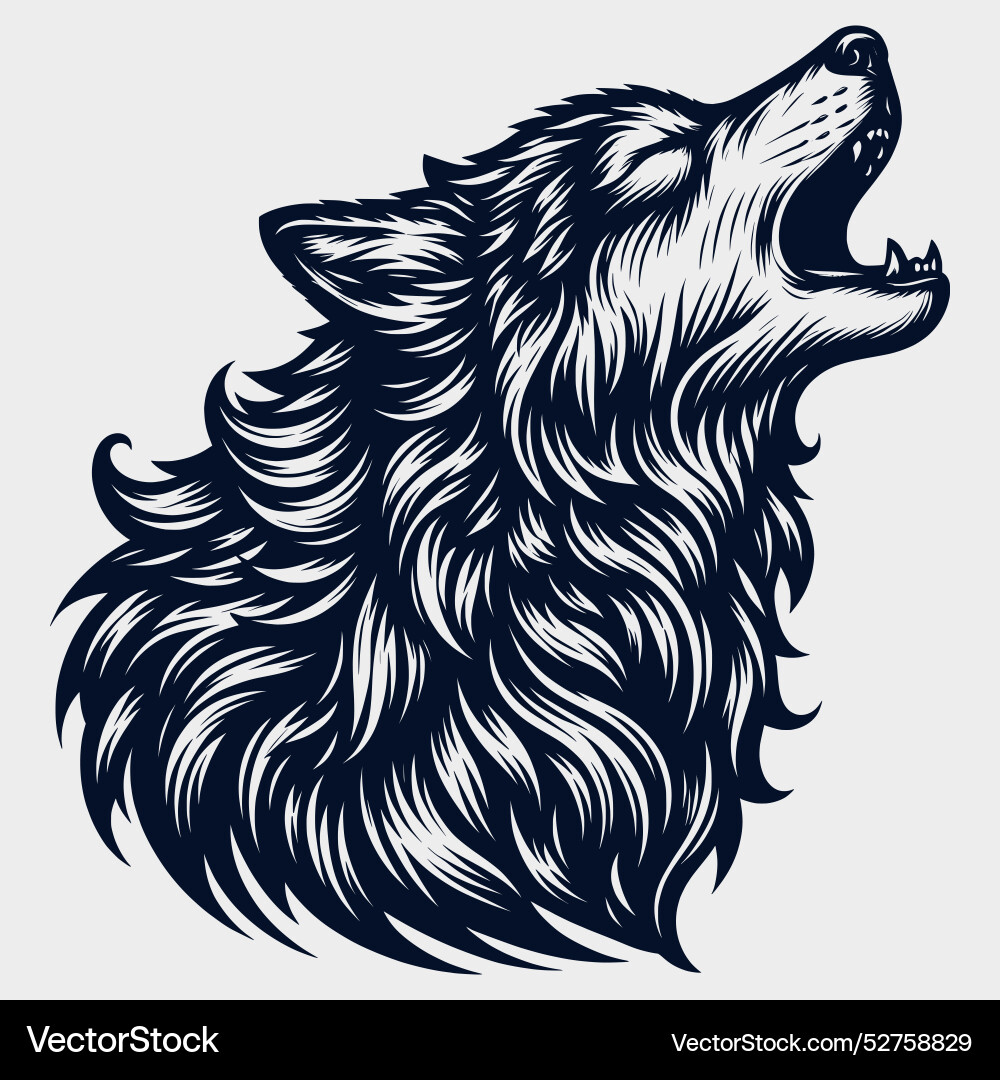 Howling Wolf Silhouette Pattern Howling Wolf Vector & Photo (Free