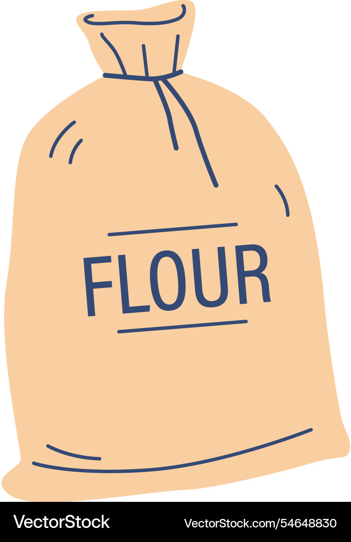 Closed flour sack bag Royalty Free Vector Image