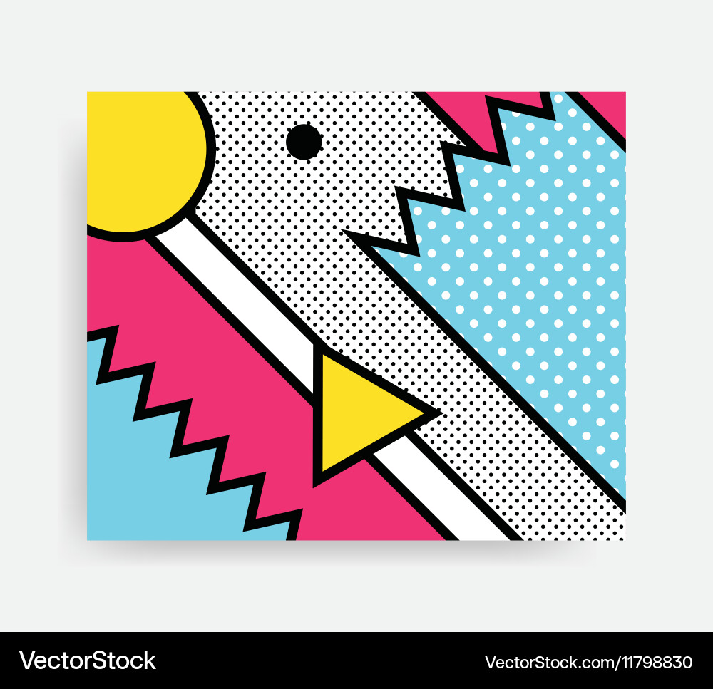 Colorful pop art pattern Royalty Free Vector Image
