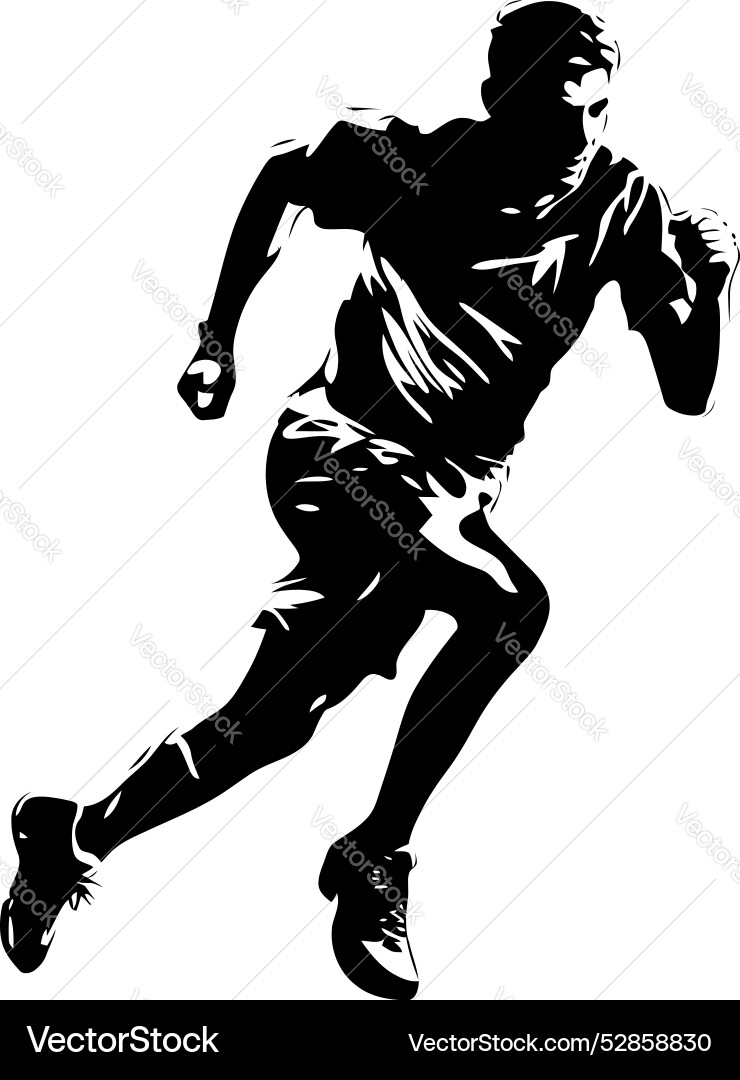 Dash dynamics marathon runner symbol swiftsprint Vector Image
