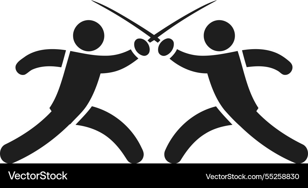 Fencing duel icon Royalty Free Vector Image - VectorStock