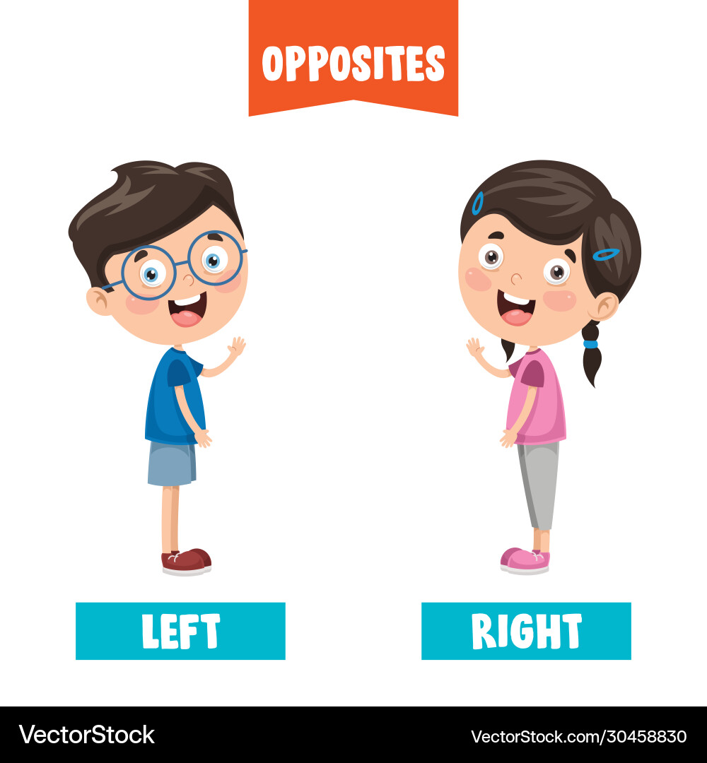 Left and right Royalty Free Vector Image - VectorStock