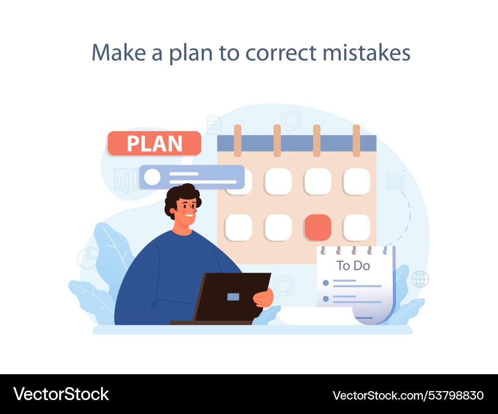 Make a plan to deal with judgement at work Vector Image