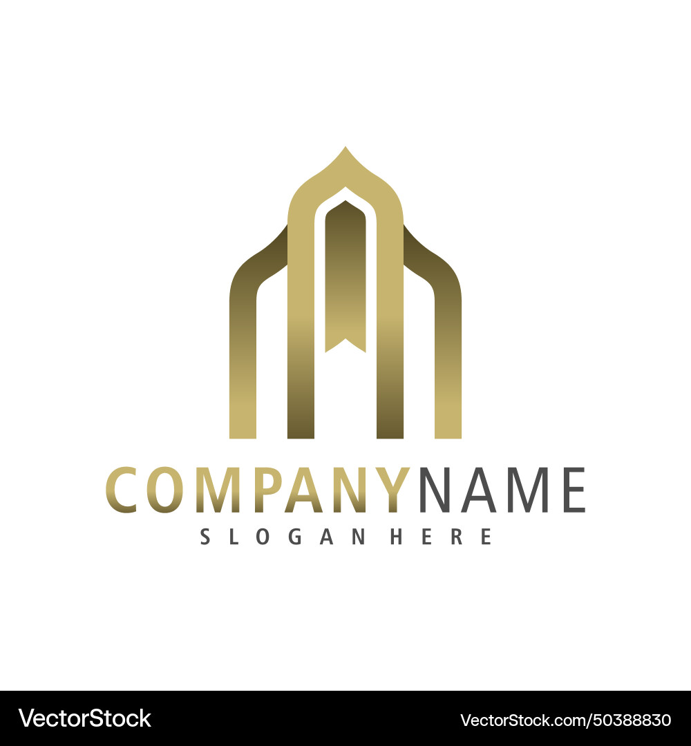 Mosque logo design creative concepts Royalty Free Vector