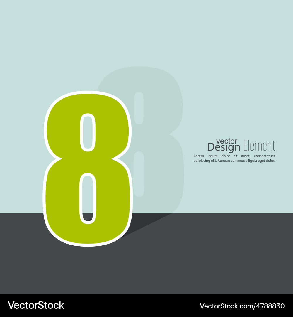 Number 8 Royalty Free Vector Image - VectorStock