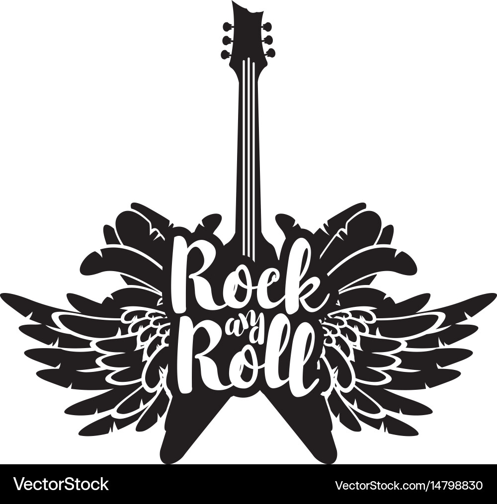 Rock and Roll Wings Royalty Free Vector Image - VectorStock