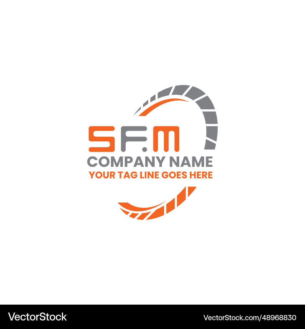 Sfm letter logo design simple and modern Vector Image
