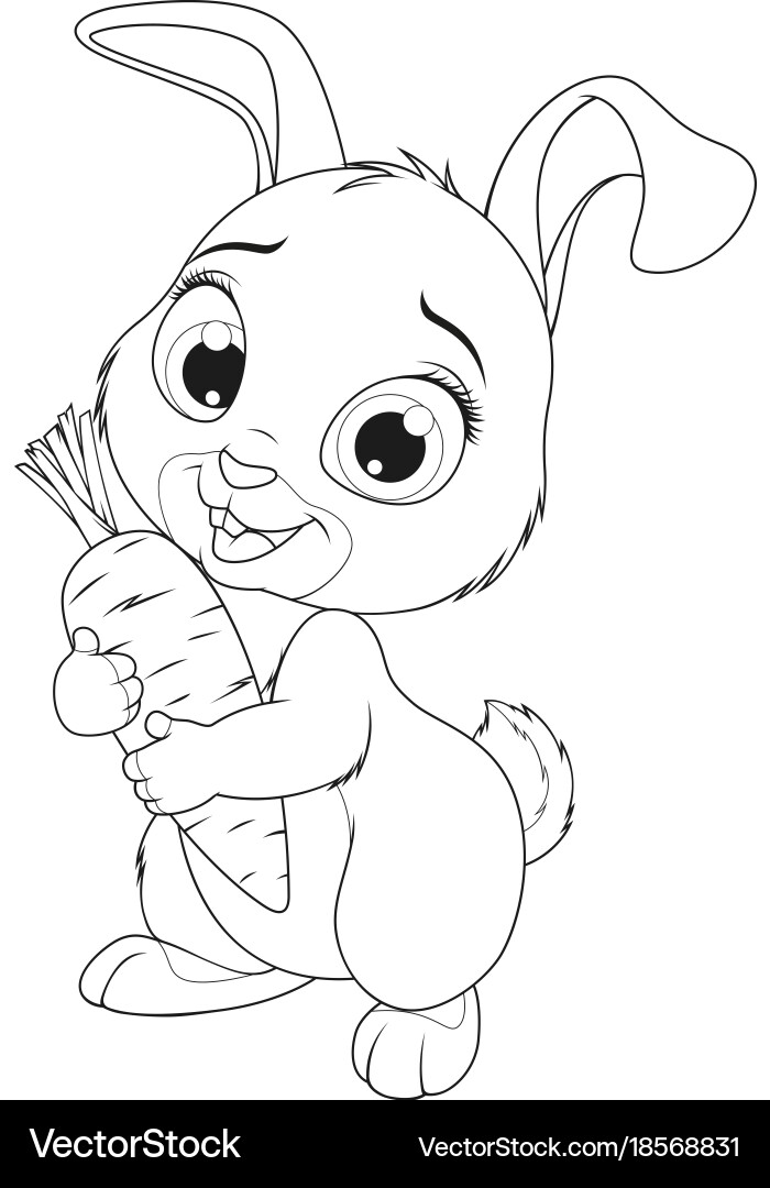Adorable Baby Bunny Royalty Free Vector Image - VectorStock