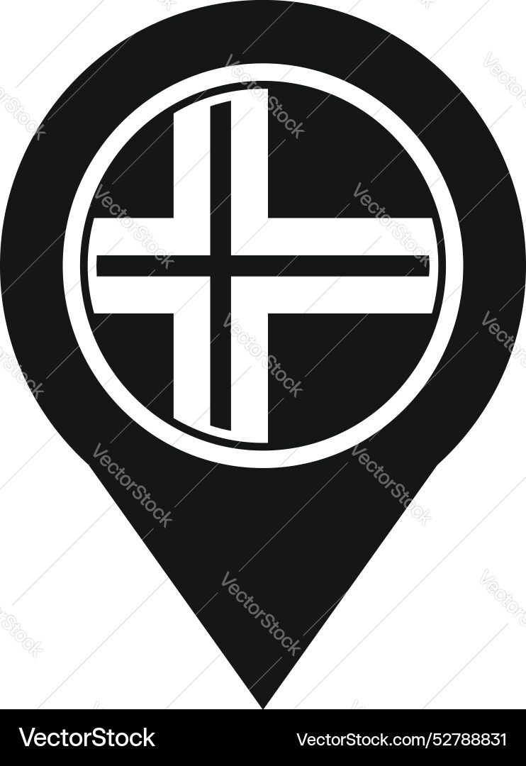 Black gps pointer icon showing location Royalty Free Vector