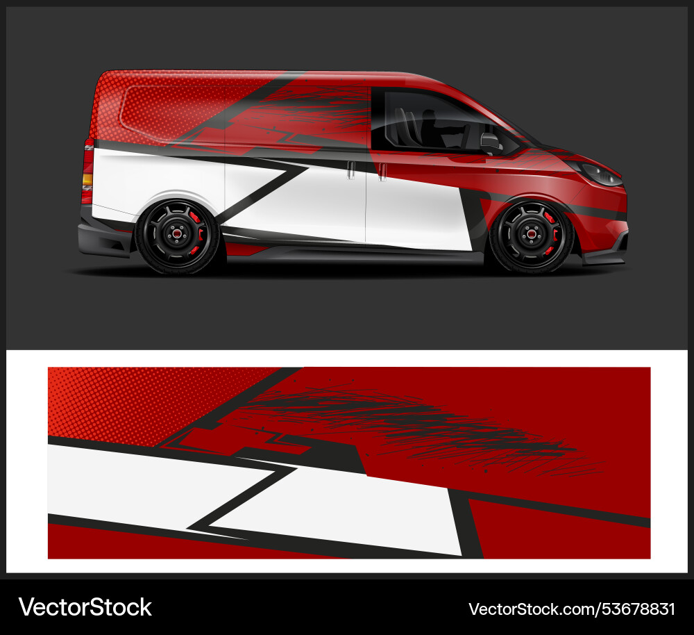 Car mockup for wrap design graphics Royalty Free Vector