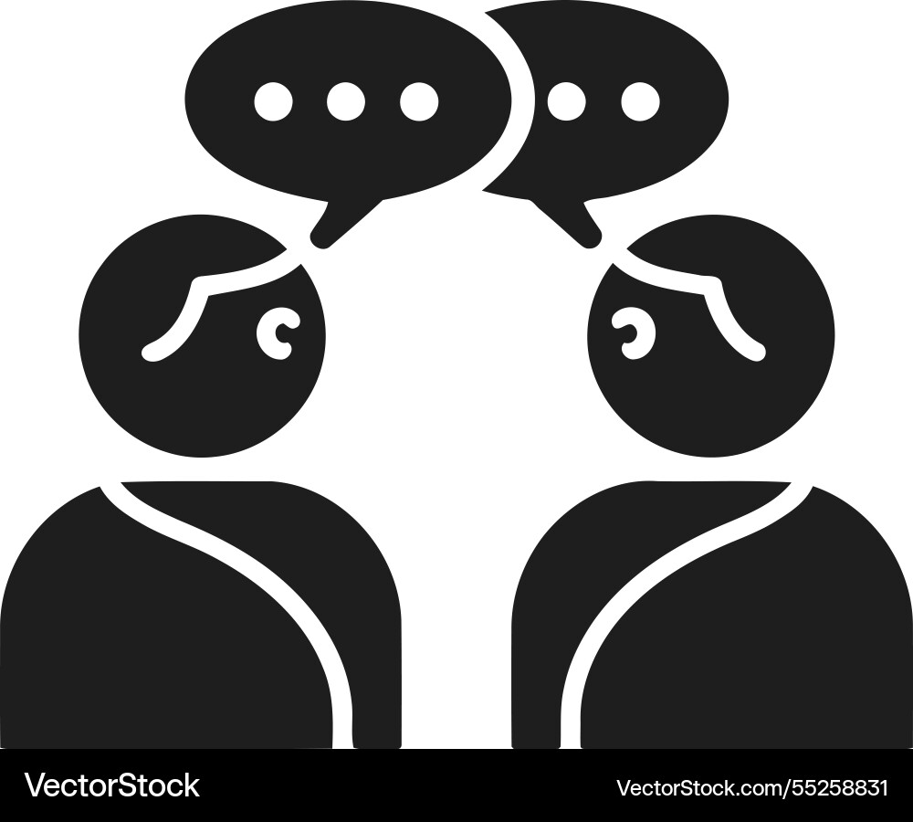 Conversation icon Royalty Free Vector Image - VectorStock