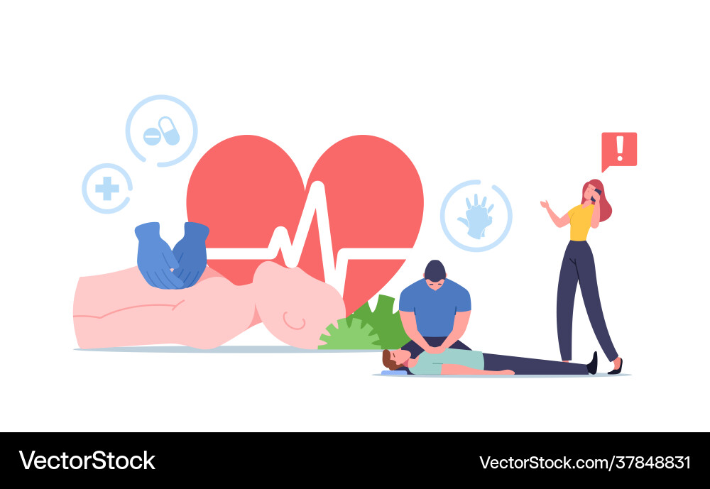 CPR Emergency Aid - Rescue Assistance Royalty Free Vector