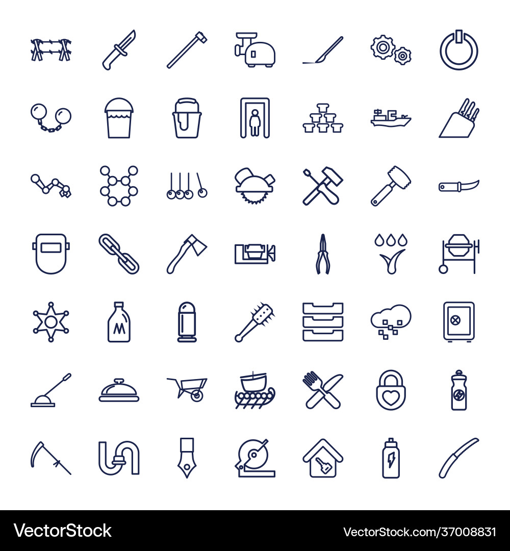 Metal icons Royalty Free Vector Image - VectorStock
