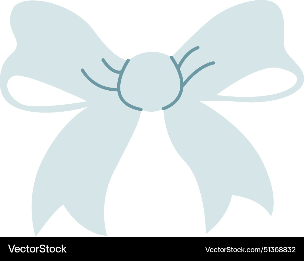 Childish textile bow Royalty Free Vector Image