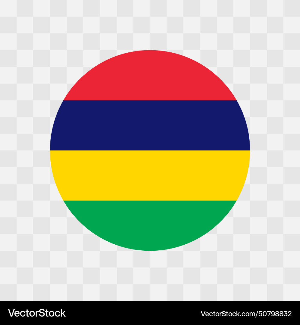 Circle flag of mauritius Royalty Free Vector Image