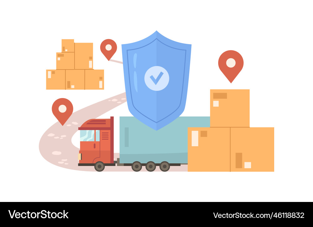 Insurance and transportation safety Royalty Free Vector