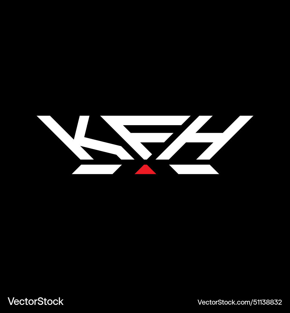 Kfh letter logo design simple and modern Vector Image