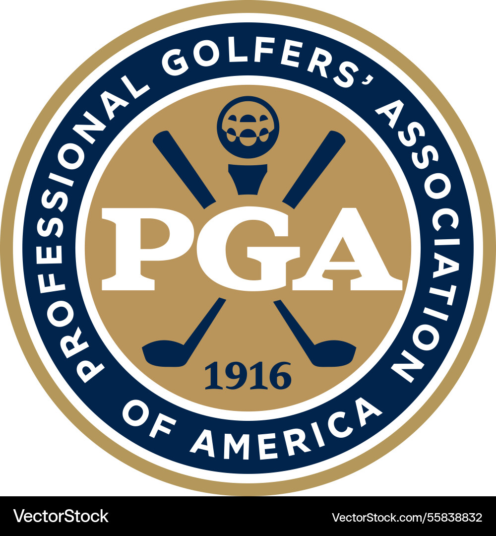 Professional Golfers Association Logo Royalty Free Vector