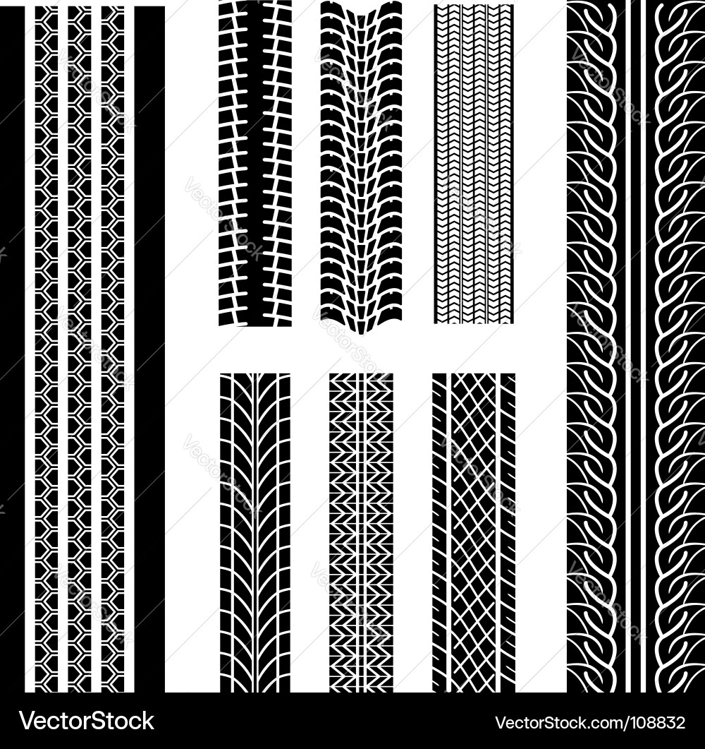 Tire patterns Royalty Free Vector Image - VectorStock