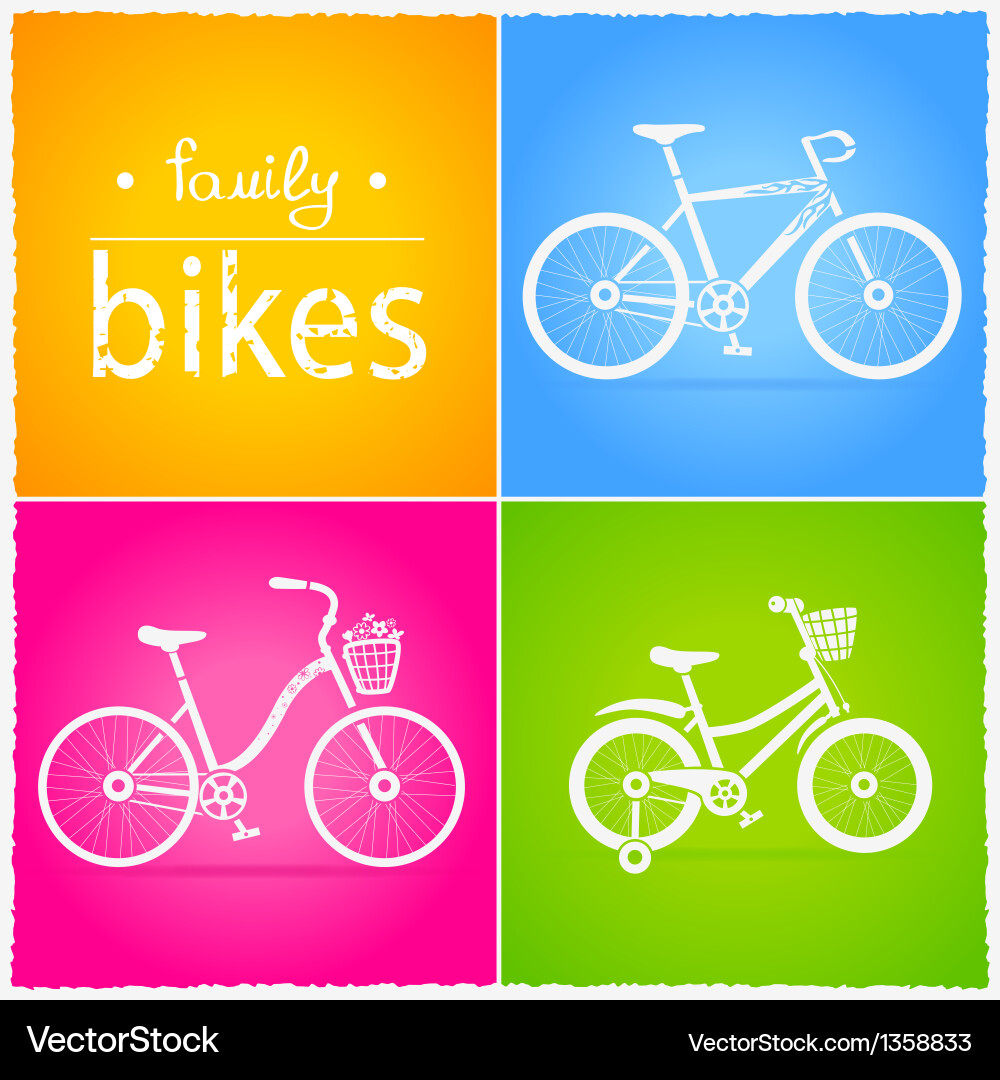 Fahrräder Lizenzfreies Vektorbild - VectorStock