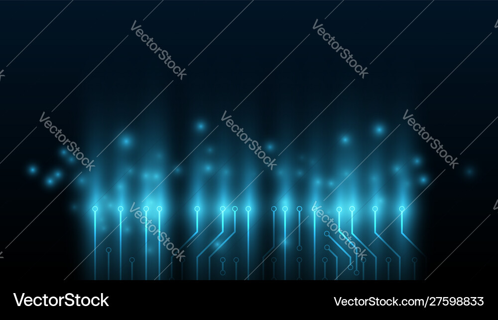 Circuit technology backgroundhi-tech processor Vector Image