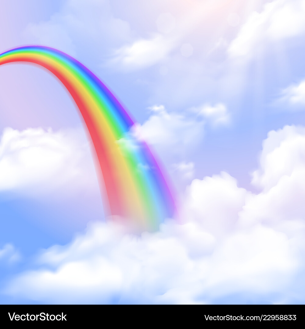 Colorful Rainbow Sky Background Royalty Free Vector Image
