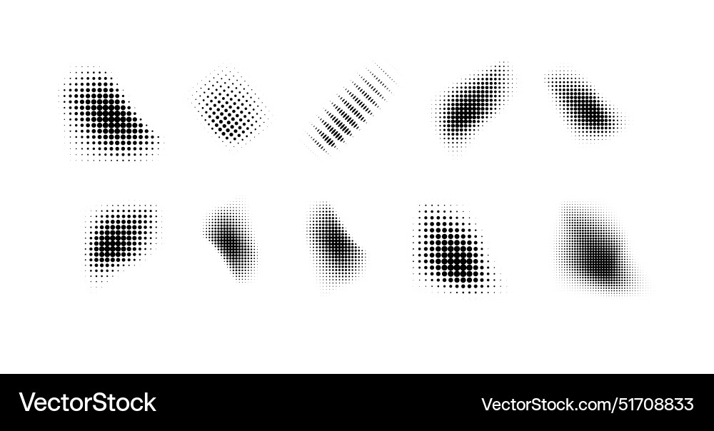 Dotted halftone waves abstract shapes wave Vector Image