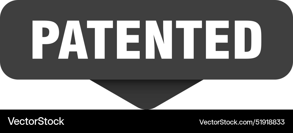 Patented sticker patented sign on transparent Vector Image