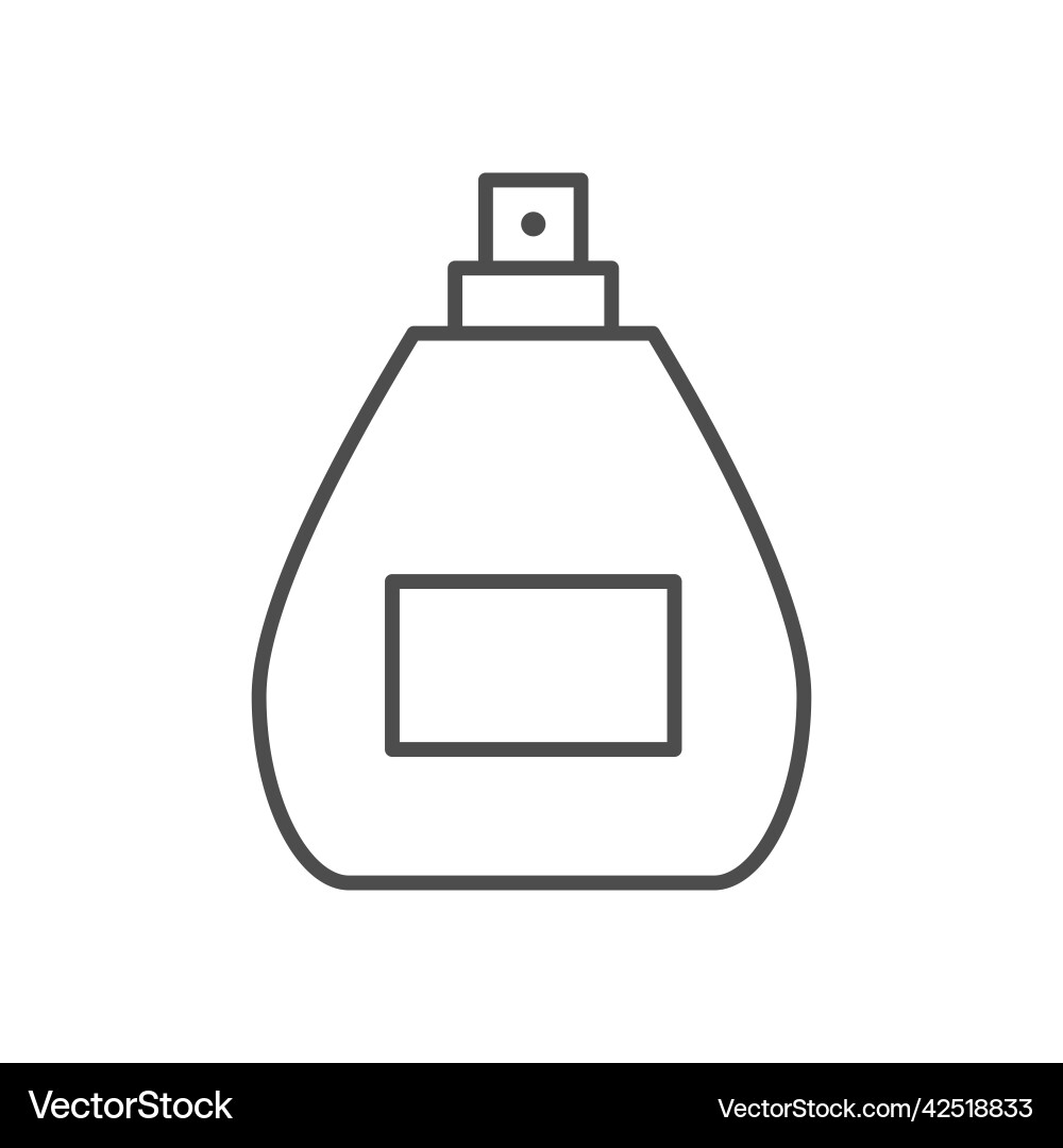 Perfume bottle line outline icon Royalty Free Vector Image