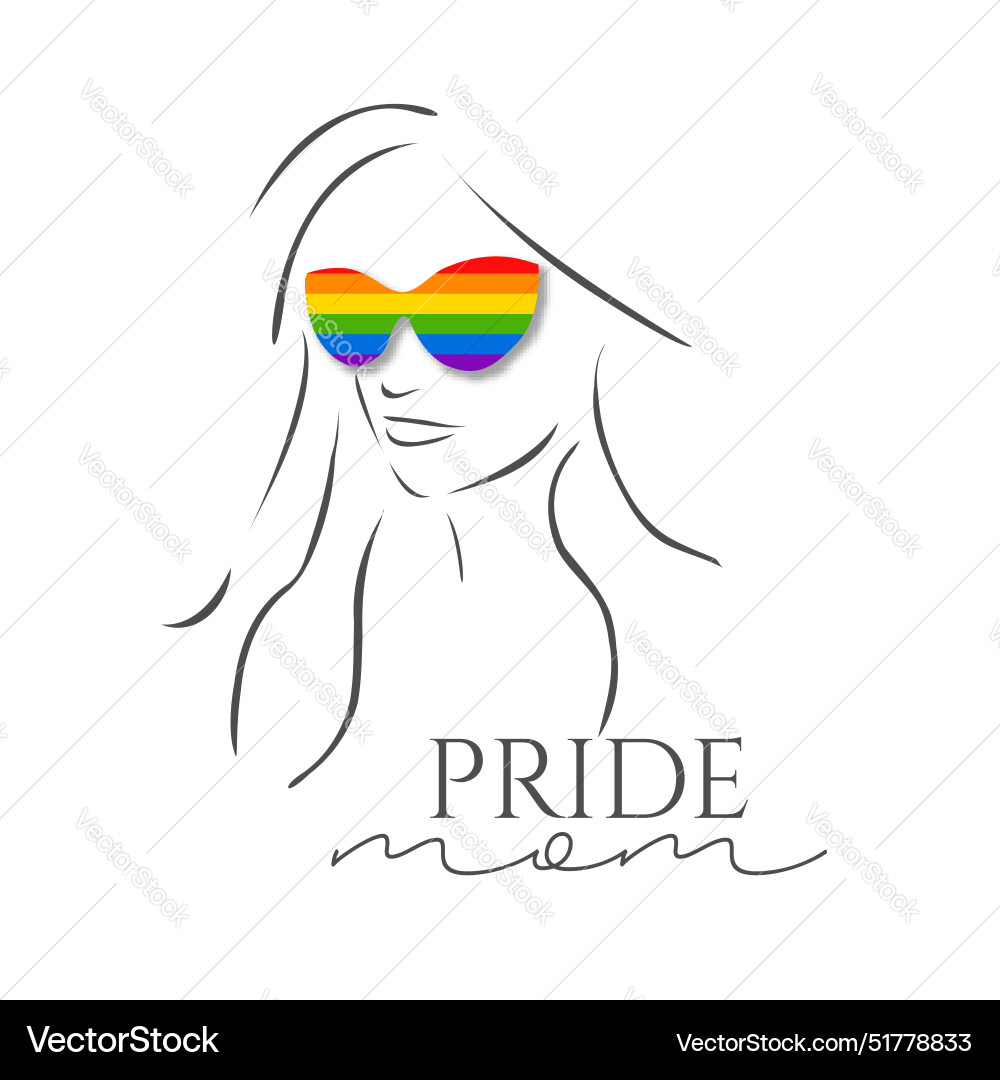 Pride mom lgbtq mothers day Royalty Free Vector Image
