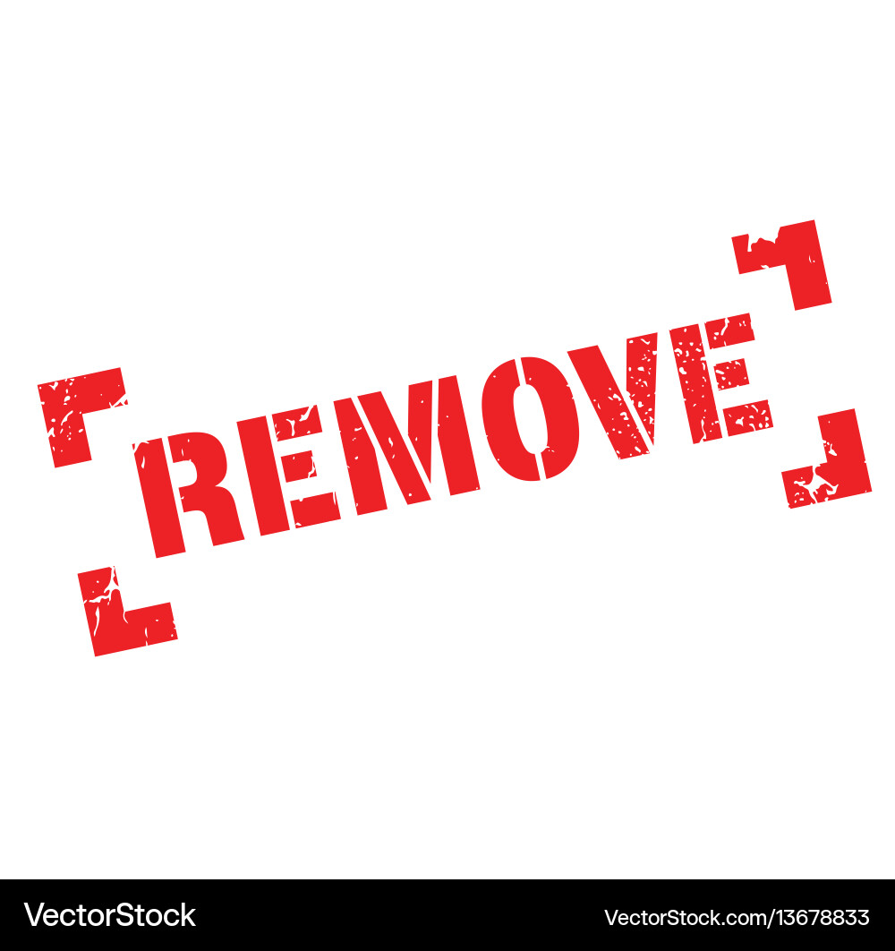 Remove rubber stamp Royalty Free Vector Image - VectorStock