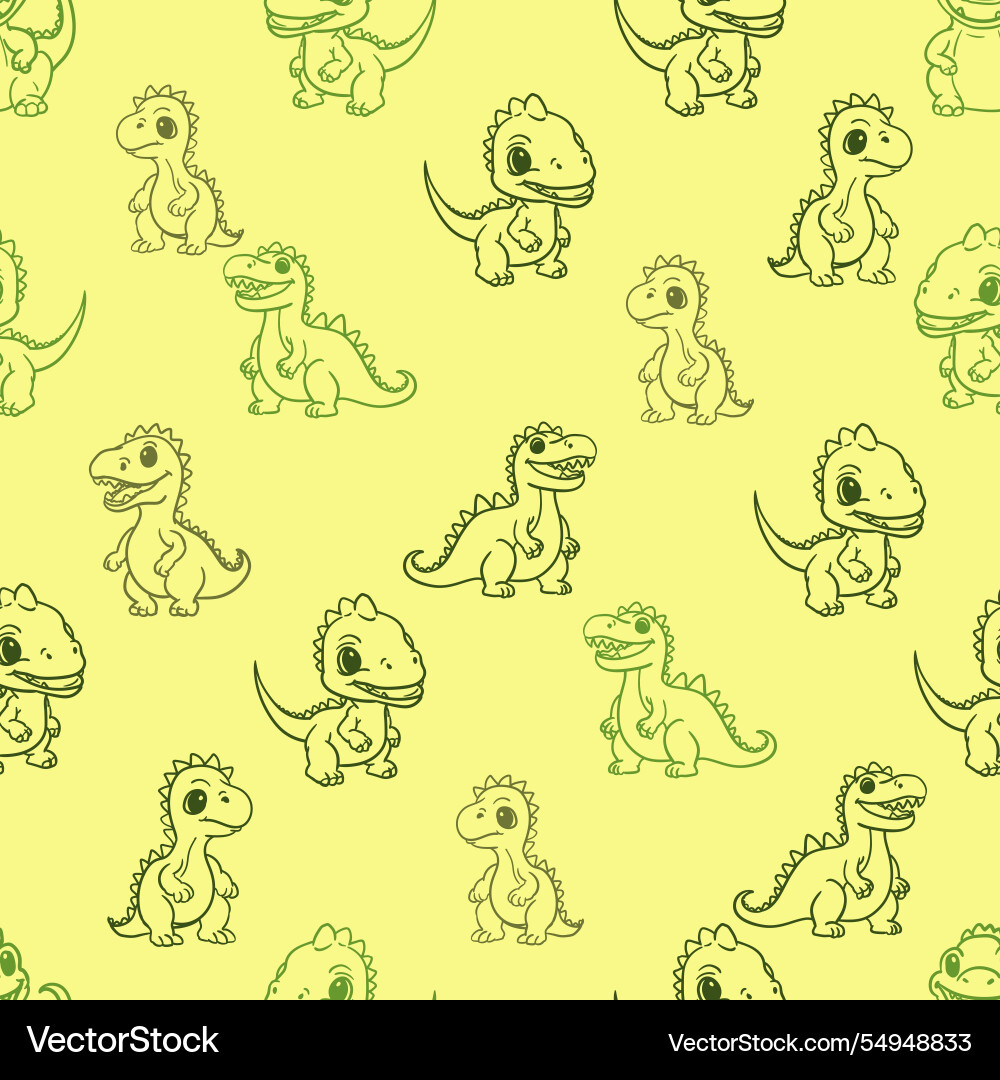 Seamless pattern with cute sketchy animals Vector Image