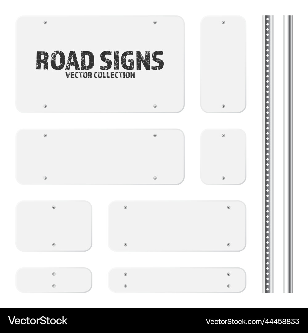 Various road traffic signs highway signboard Vector Image