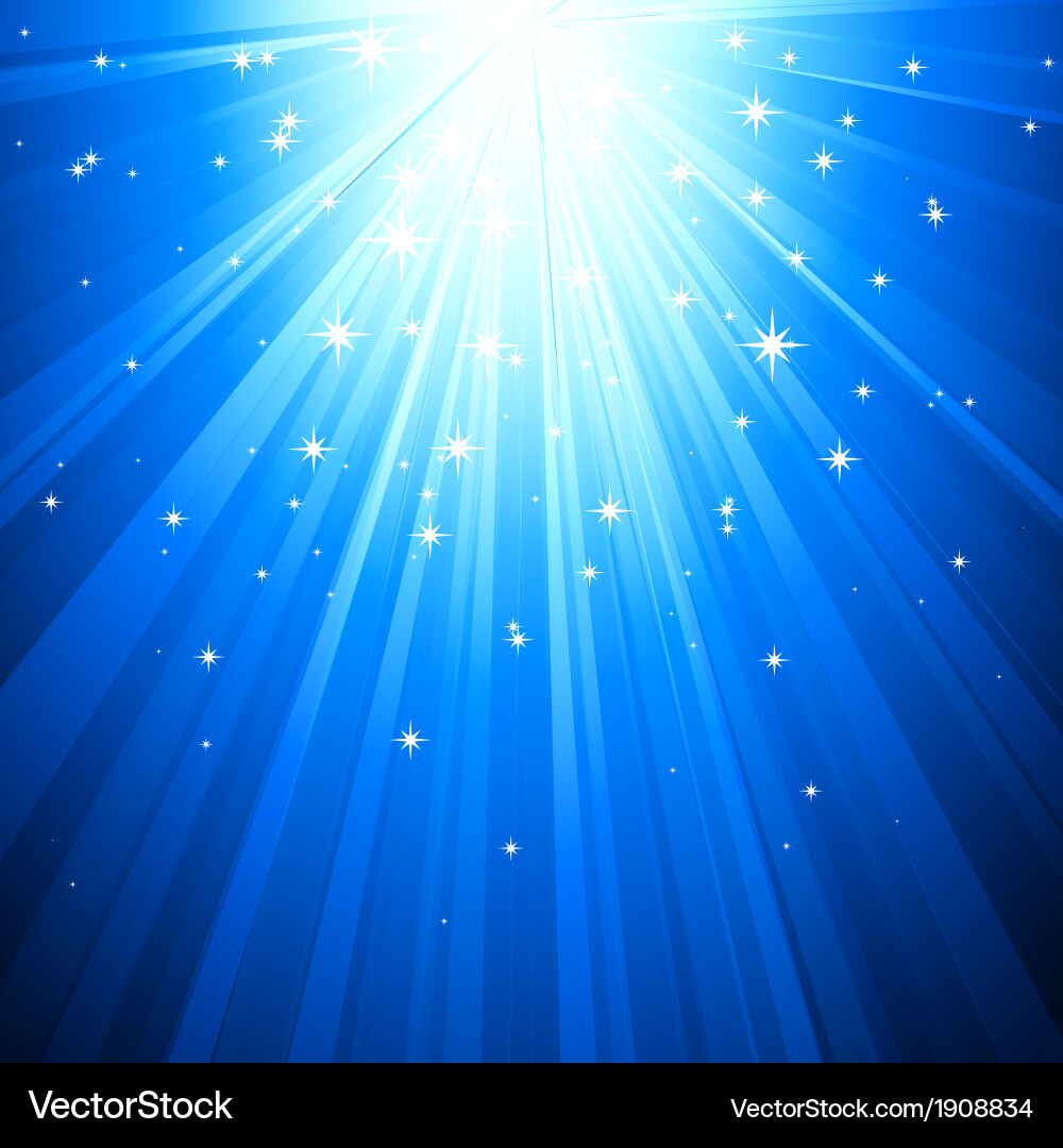 Abstract magic blue light background Royalty Free Vector