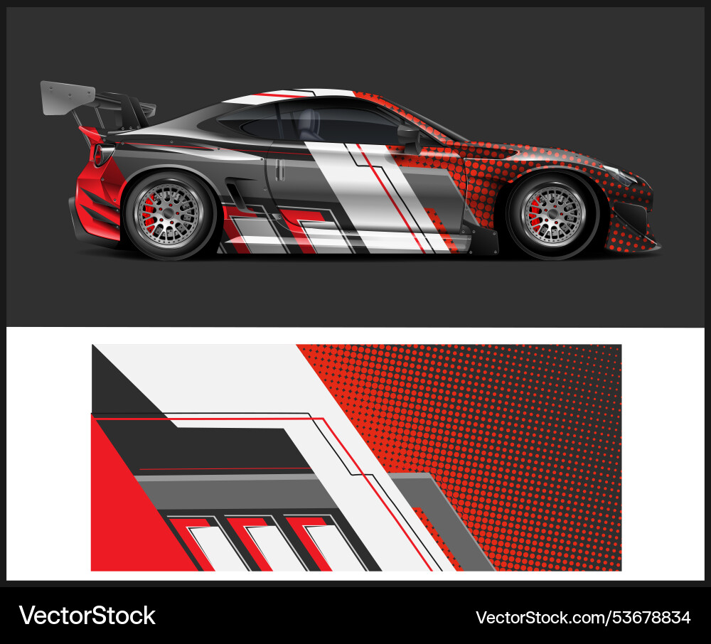 Car mockup for wrap design graphics Royalty Free Vector
