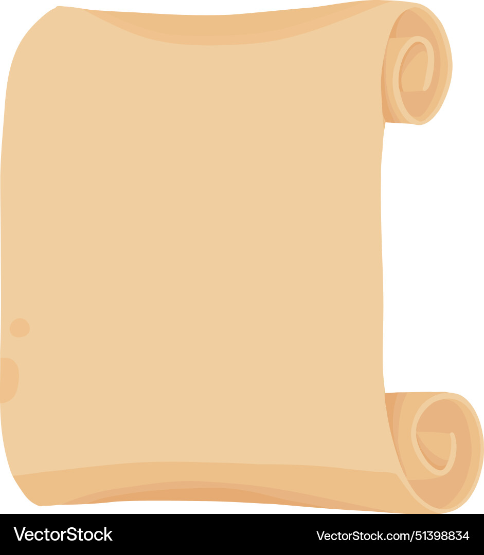 Cartoon ancient parchment scroll and old paper Vector Image