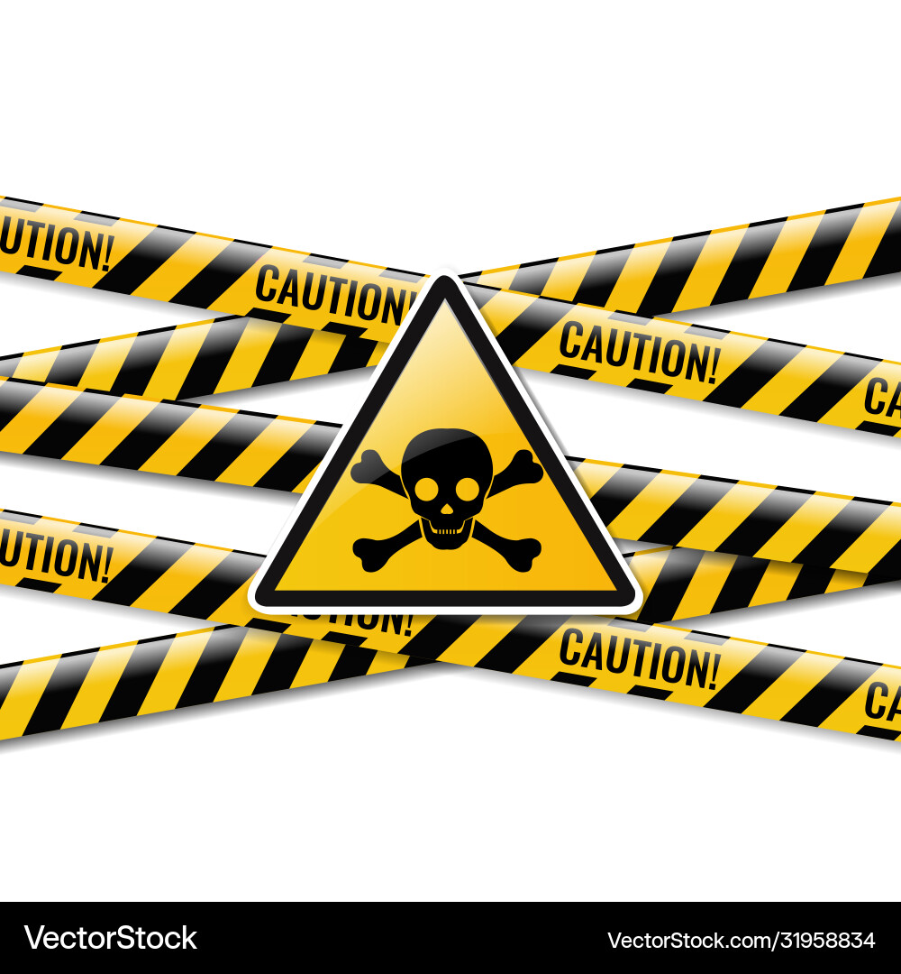 Danger sign and isolated white background Vector Image