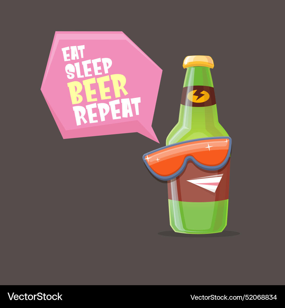 Eat sleep beer repeat concept Royalty Free Vector Image