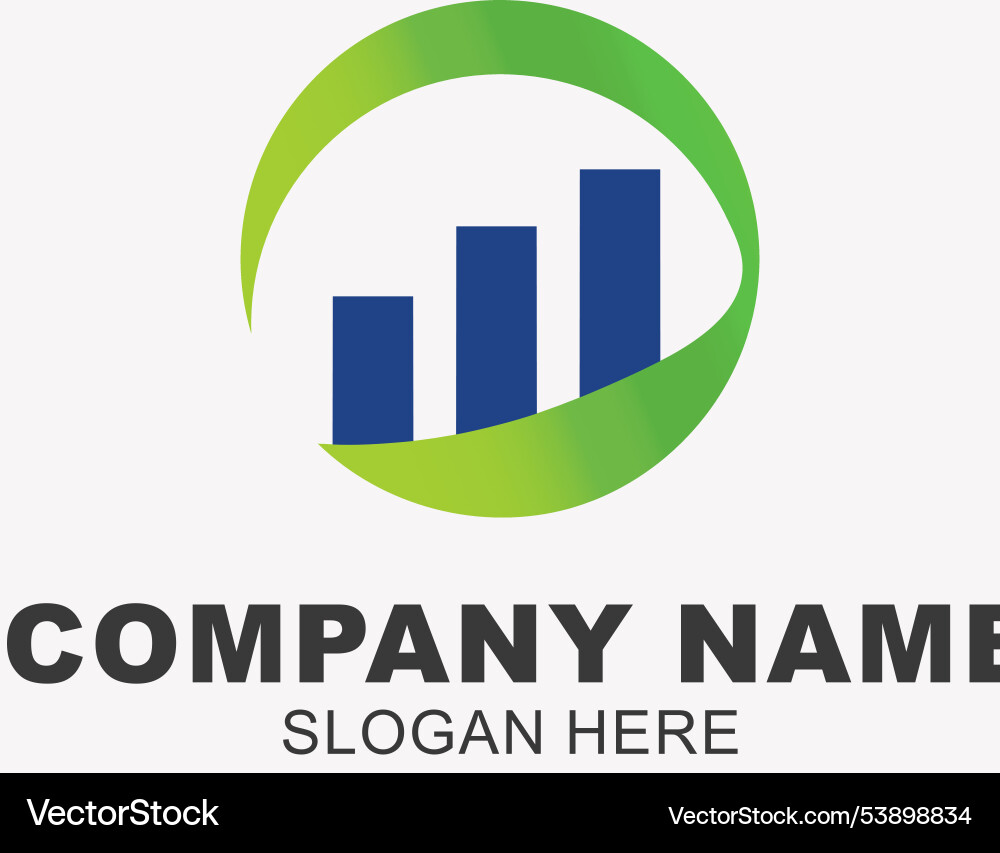 Economic logo financial and growth design Vector Image