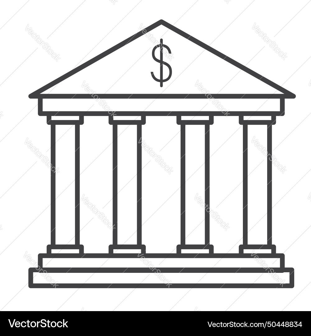 Financial institution icon design Royalty Free Vector Image