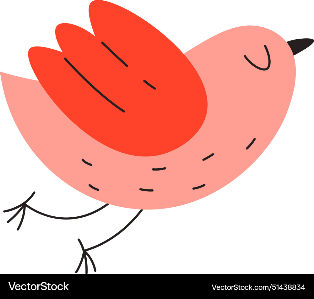 Flying bird cartoon Royalty Free Vector Image - VectorStock