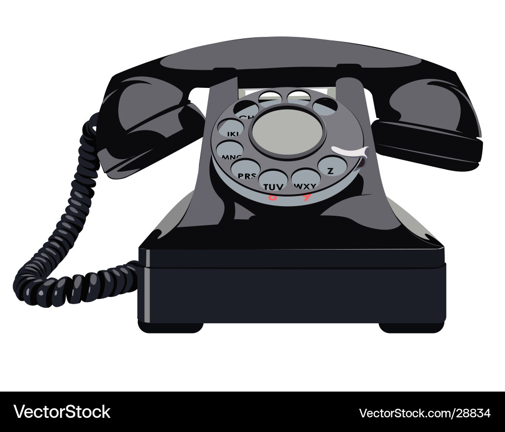 Vintage Rotary Phone Royalty Free Vector Image
