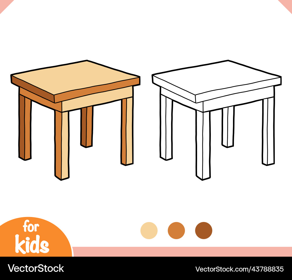 Coloring book table Royalty Free Vector Image - VectorStock