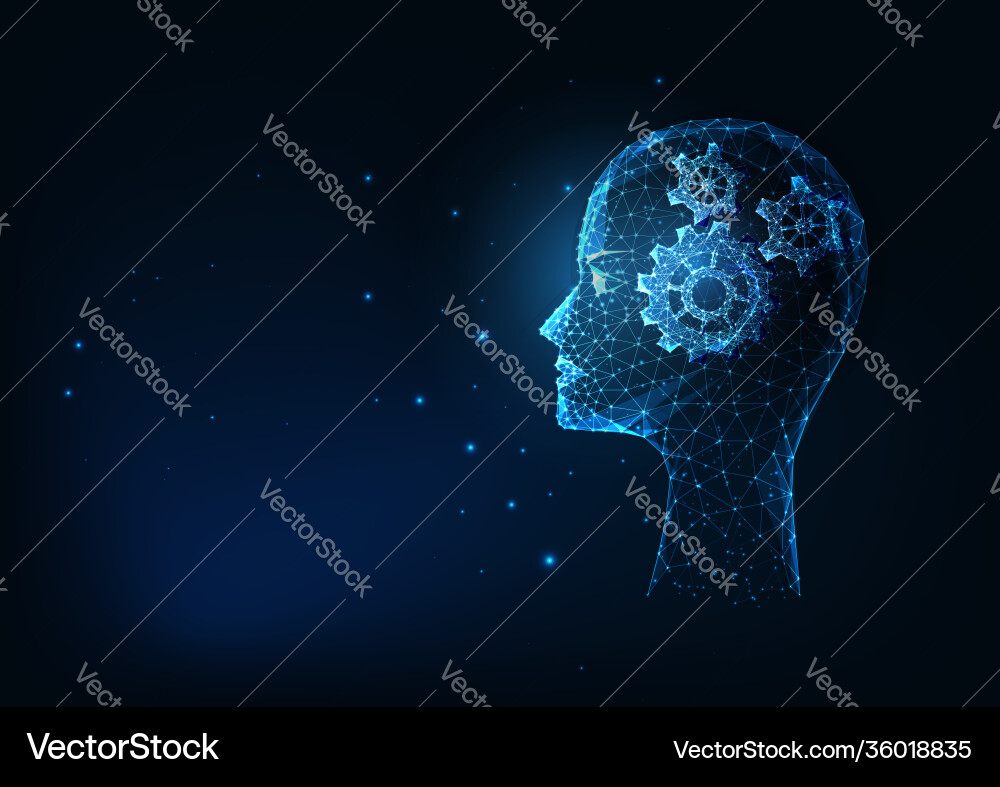 Futuristic human thinking innovative technologies Vector Image