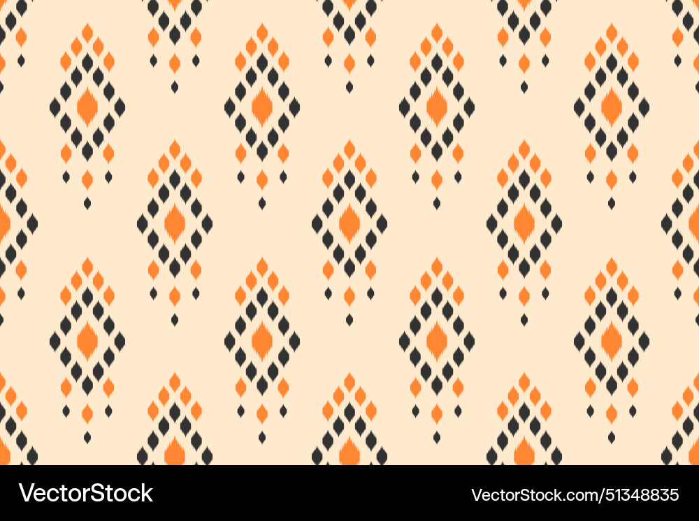 Geometric ethnic ikat seamless pattern traditional