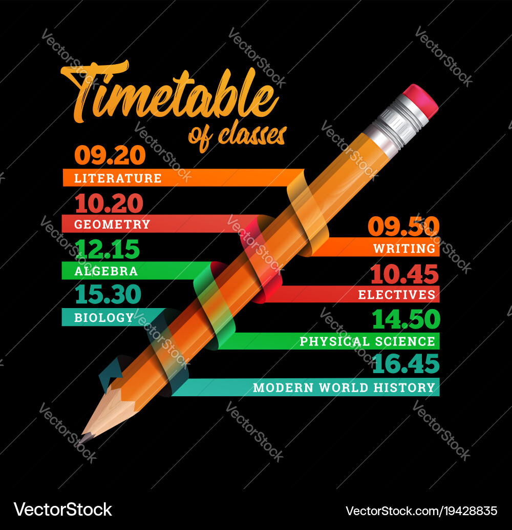 Timeline & Schedule Planner Template Vector Image