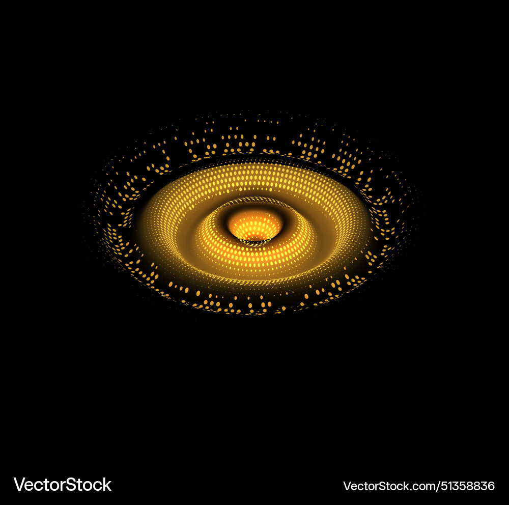 3d wavy ripple effect sound impact round Vector Image