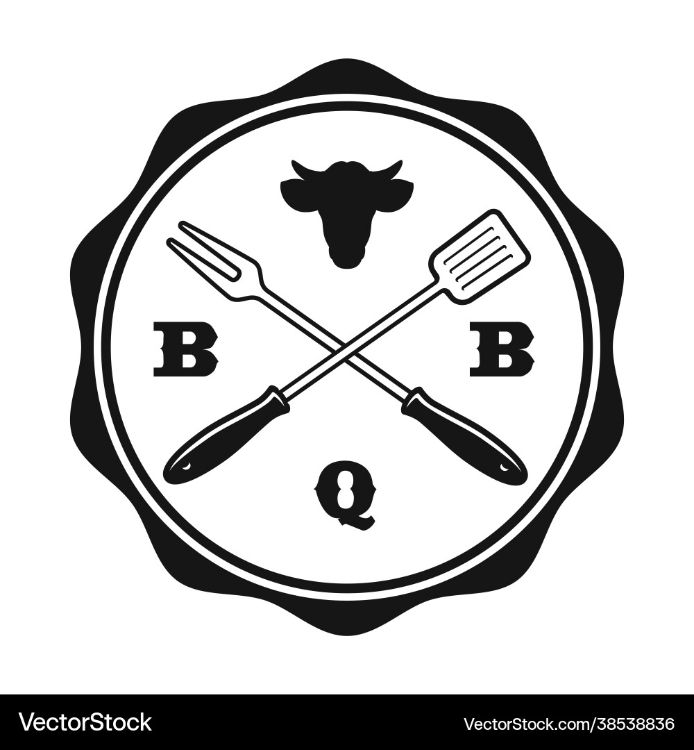A vintage bbq label Royalty Free Vector Image - VectorStock
