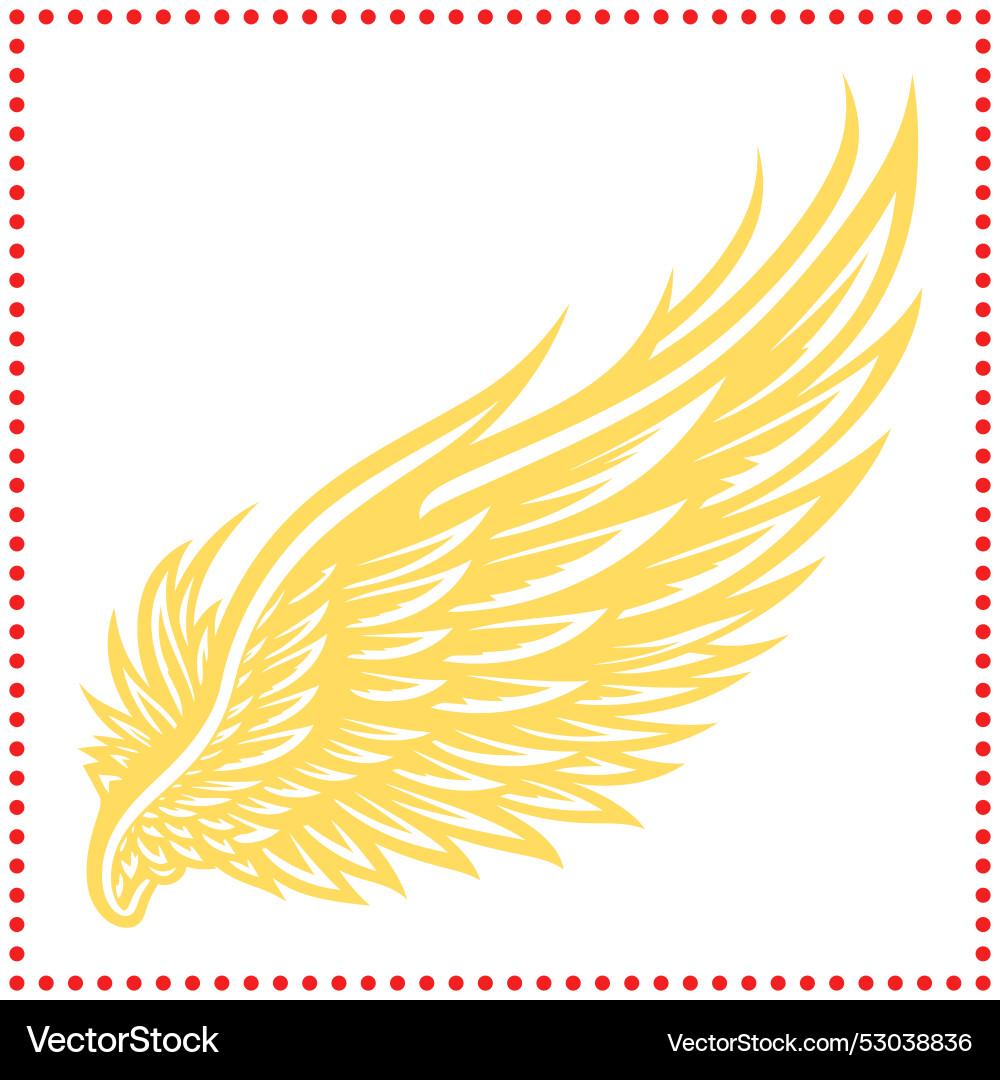 Abstract tribal wing detailed design Royalty Free Vector