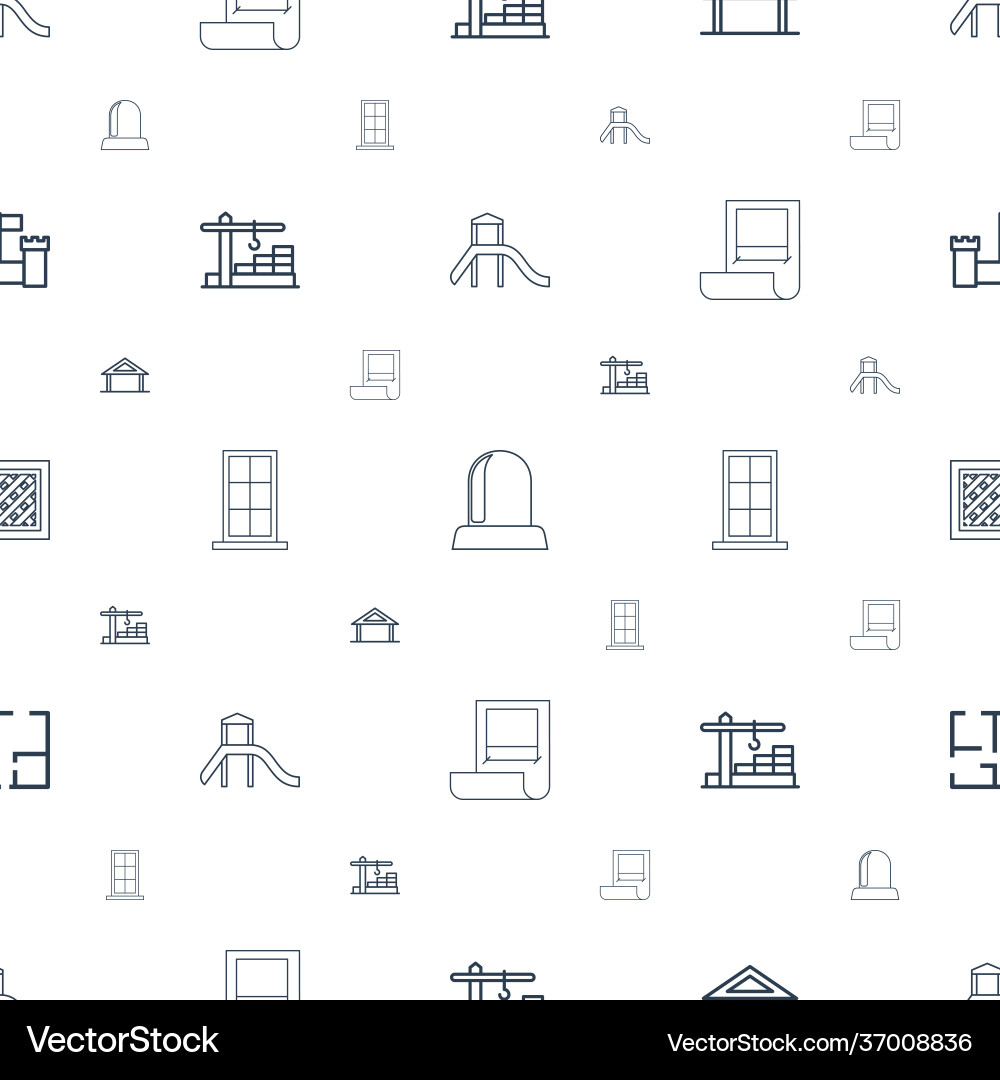 Architektur Icons Muster nahtlos weiß Lizenzfreier Vektor